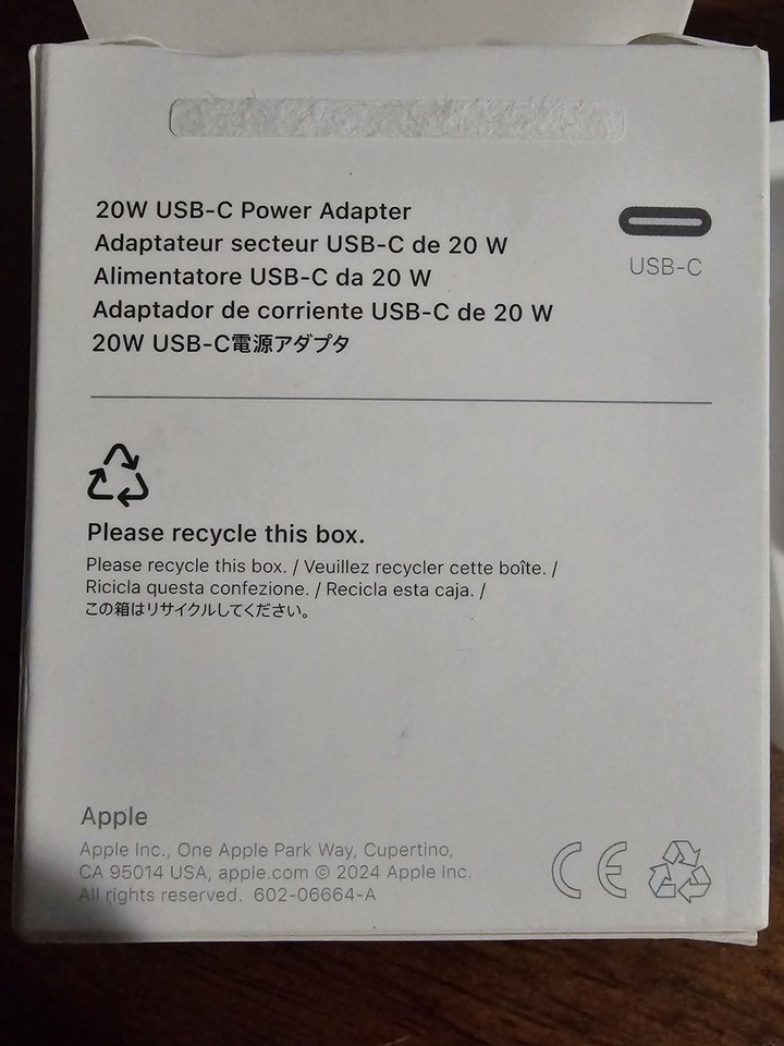 Apple 20W USB-C Power Adapter for Apple Watch, Iphone, And Ipad | eBay