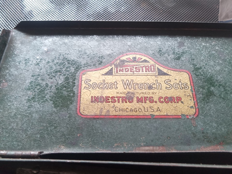 18pc Vintage Indestro Socket Set. Original Tin, Amazing Label! | eBay