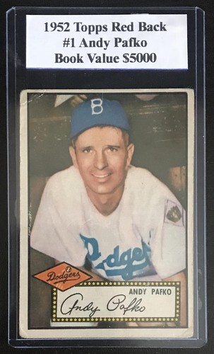 (HCW) 1952 Topps Red Back #1 Andy Pafko Vintage Baseball Card - BV ...