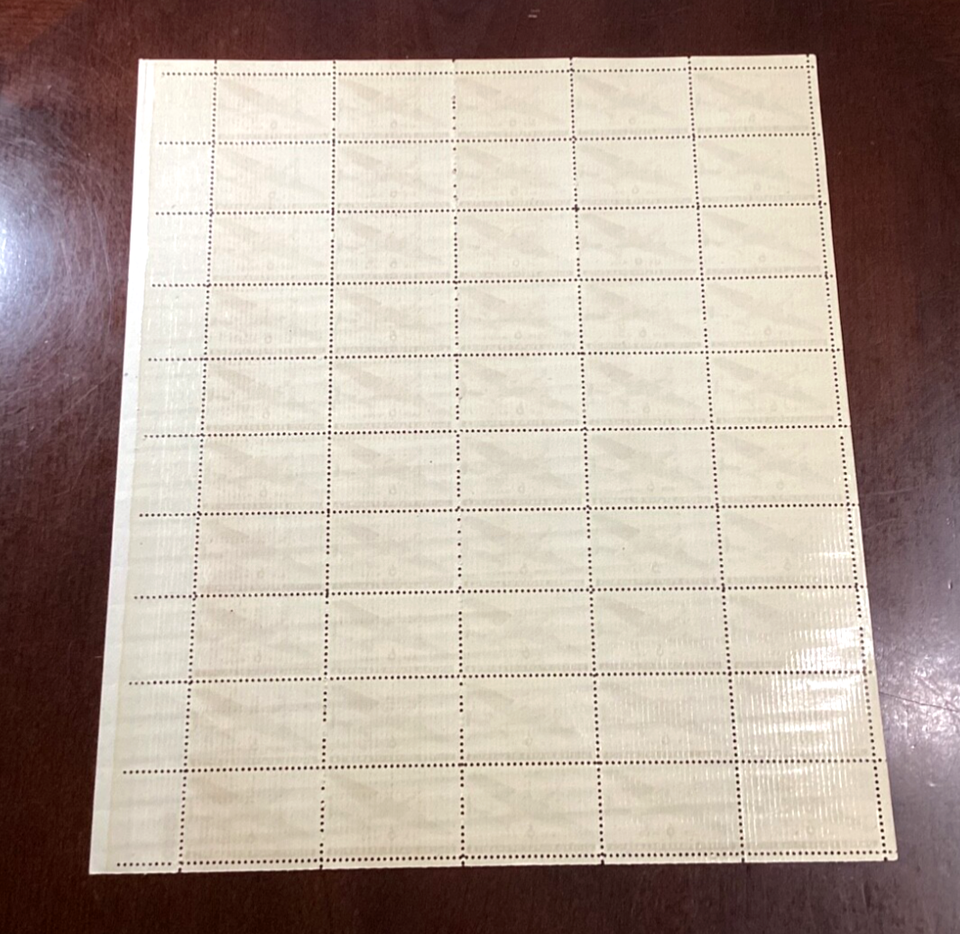 US Airmail Stamps #C25 Full Sheet Of 50 Twin Motored Transport Plane ...