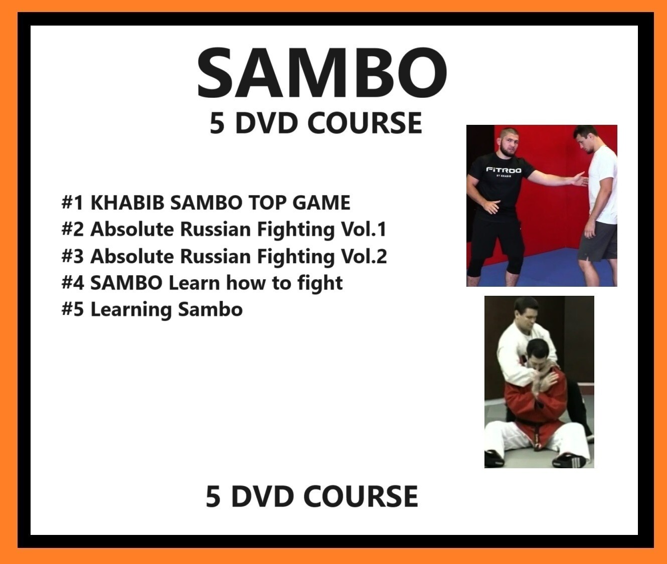 SAMBO 5 DVD course instructional Basic and advanced sambo with khabib ...