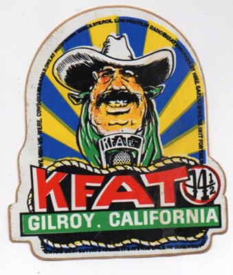 Genuine Original 1977 KFAT Radio STICKER Gilroy California | eBay