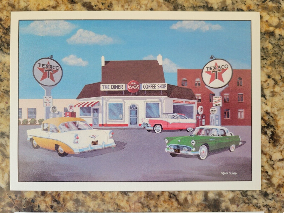 Classic Automobiles 4 lithographs from Original Pantings by Stan Cline ...