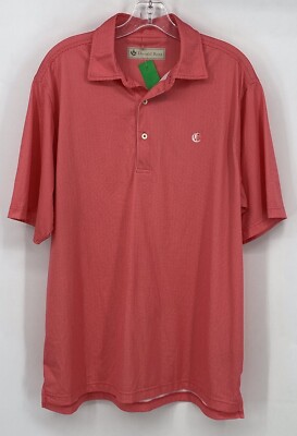 Donald Ross Pink Performance Golf Polo Shirt Skokie Logo 1/4 Button ...