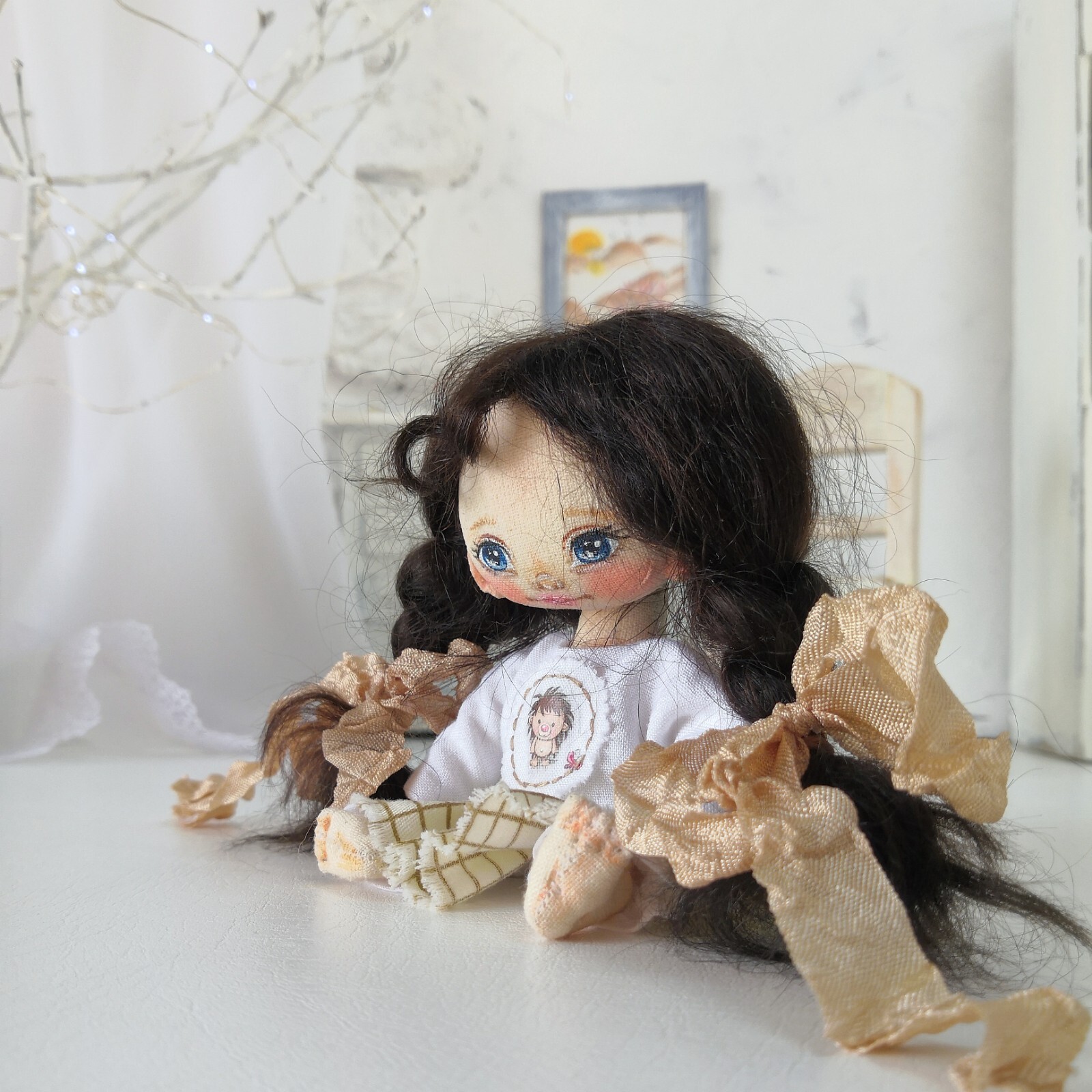 Handmade cloth rag dolls Art dolls Small doll Decorative doll Collector ...