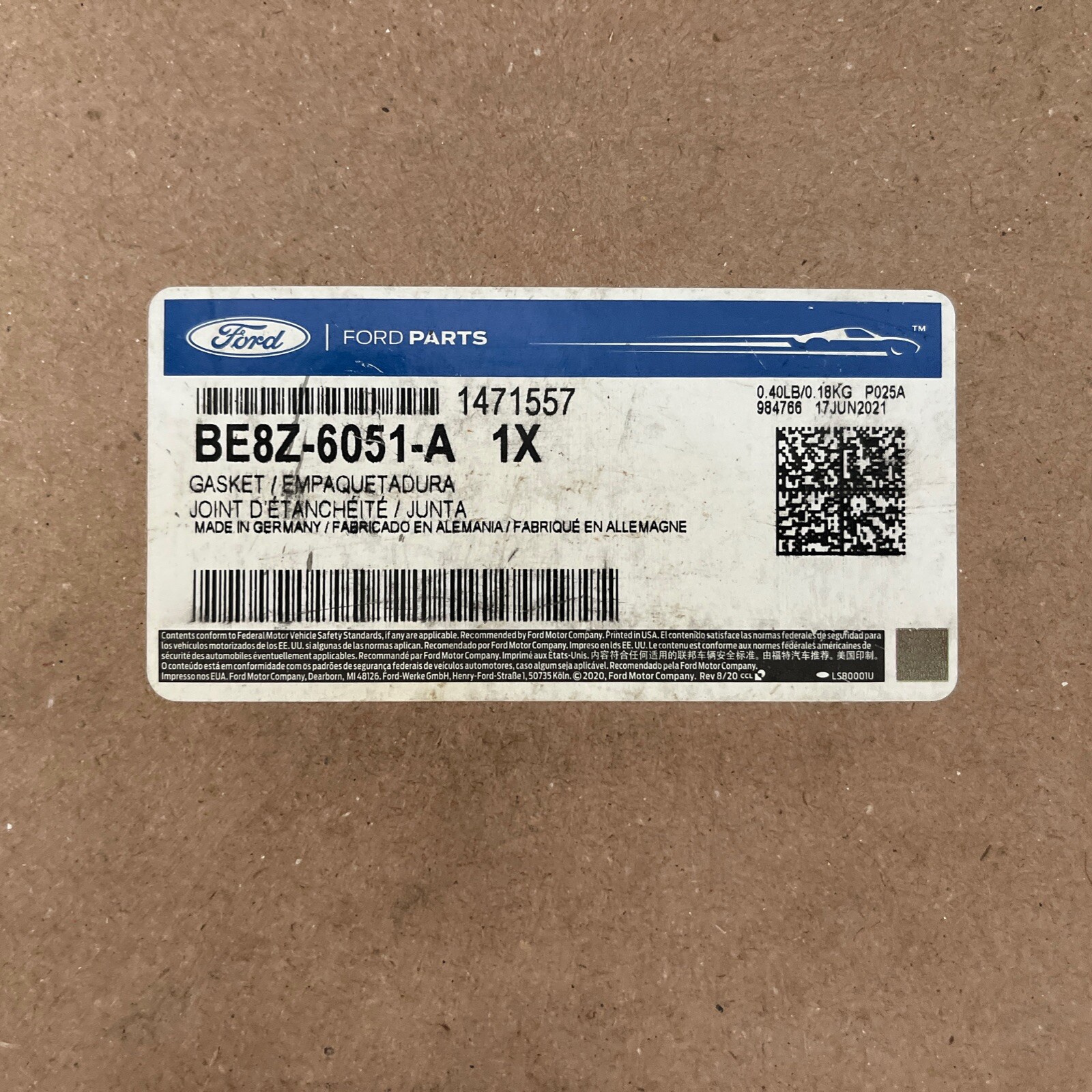 Genuine Ford Head Gasket BE8Z-6051-A | eBay