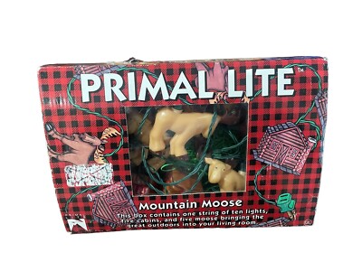 Primal Lite Mountain Moose Christmas Tree String 10 Light Set 5 Moose 5 ...