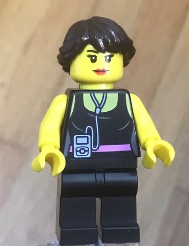LEGO City Town Giri Teen Student Minifig with Music Player, Red Lips ...