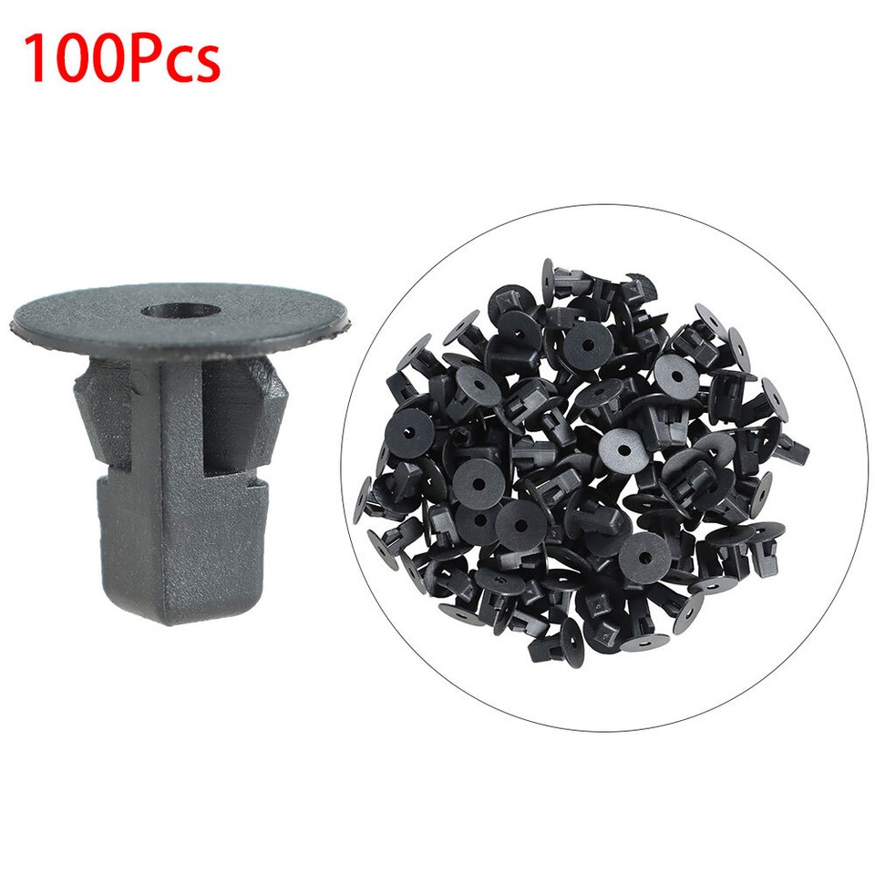 100Pcs 8x8.2mm Car Fastener Clips Bumper Inner Fender Rivets Push For ...