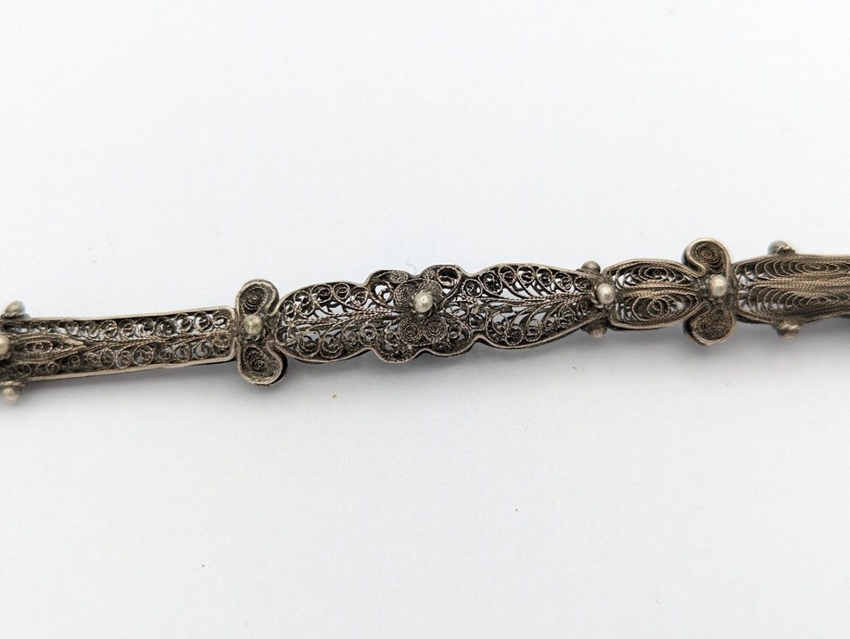 Antique Filigree Silver Decorated Metal Scribe Quill Pen Holder Torah ...