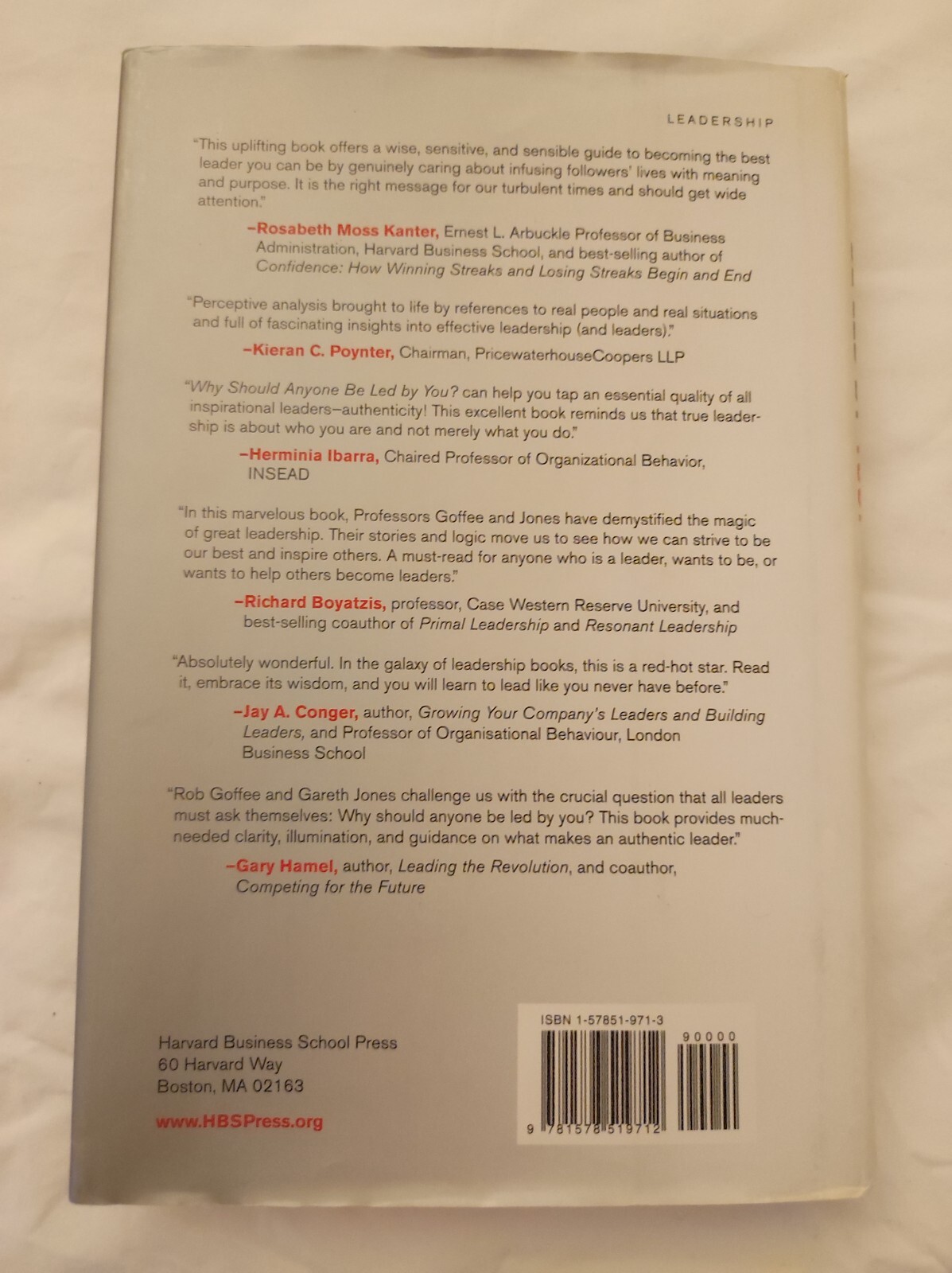 Why Should Anyone Be Led by You? : What It Takes to Be an Authentic ...
