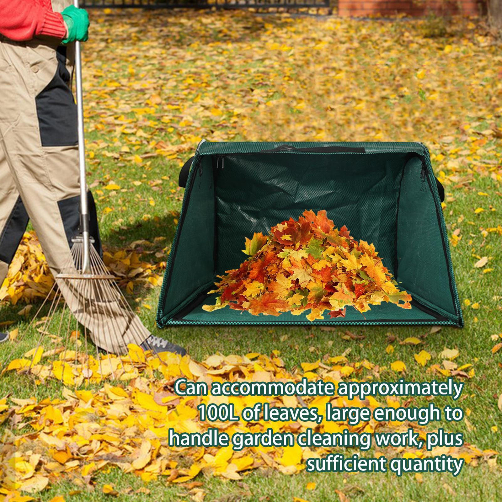 Leaf Collector, Portable Pop Up Leaf Bags, Foldable Leaf Pick Up Tools ...