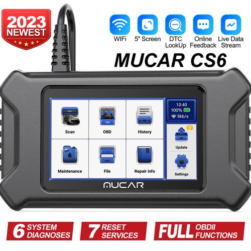 MUCAR CS6 Car Diagnostic Tool EOBD2 Scanner ABS SRS TCM SAS EPB TPMS ...