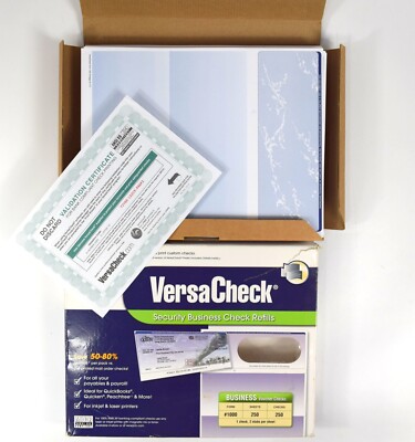 VersaCheck Security Business Check Refills - 250 SHEETS, 250 CHECKS | eBay