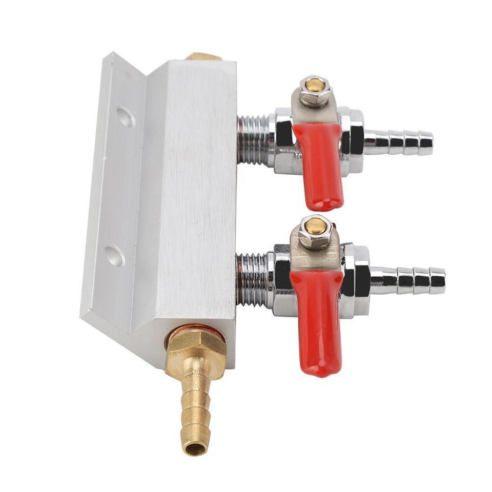 2/4 Way CO2 Gas Manifold Splitter Distributor Draft Beer with Check ...