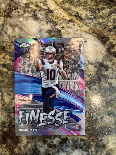 2024 Topps Chrome Football Drake Maye Finesse Rookie Card RC New ...
