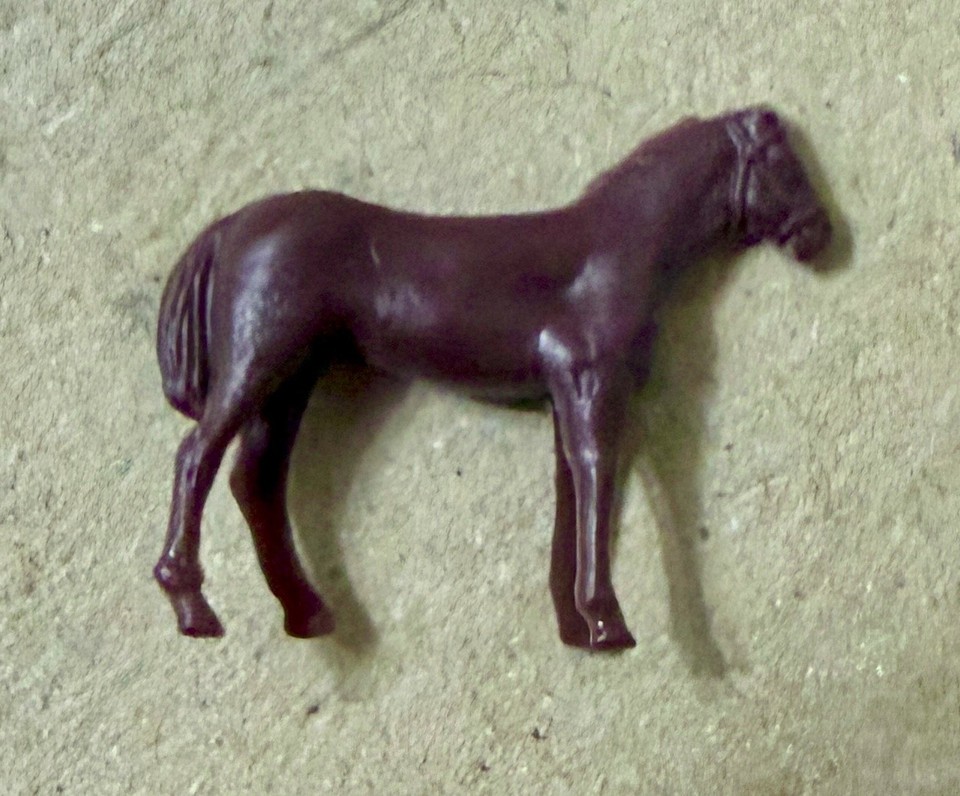 073 Dinky Dublo Horse Box -Reproduction Plastic Horse - Black/White ...