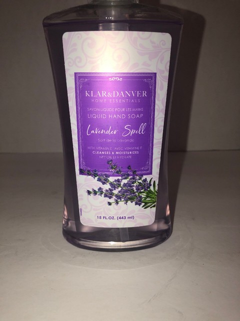 Klar & Danver Lavender Spell Liquid Hand Soap 15 Oz Pump Bottles X3 for ...