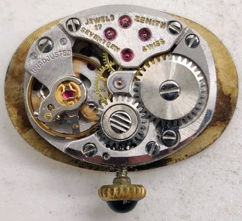 Vintage Zenith Cal. 1120 17 jewel watch movement running | eBay