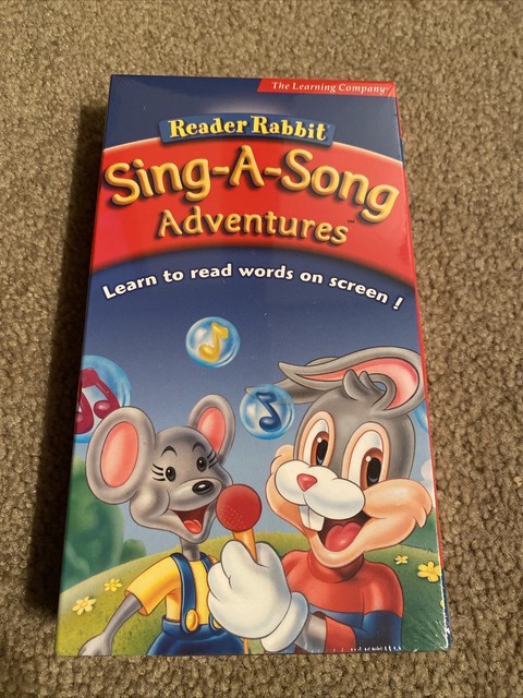 Reader Rabbit Sing-a-song Adventures VHS Learn to Read Words on Screen ...