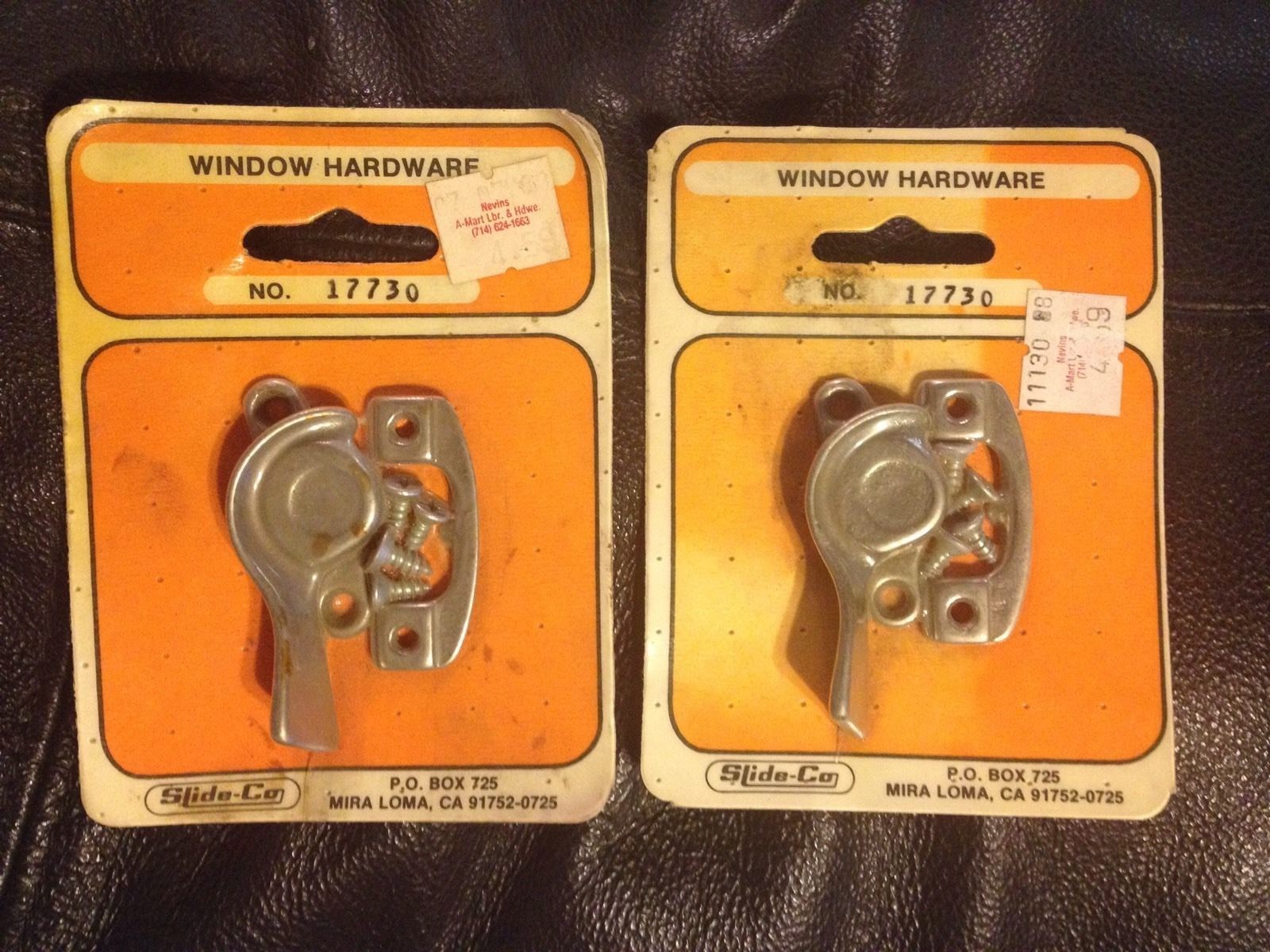 TWO Vintage Slide Co. Wood Window Sash Locks Metal No. 17730 New In ...
