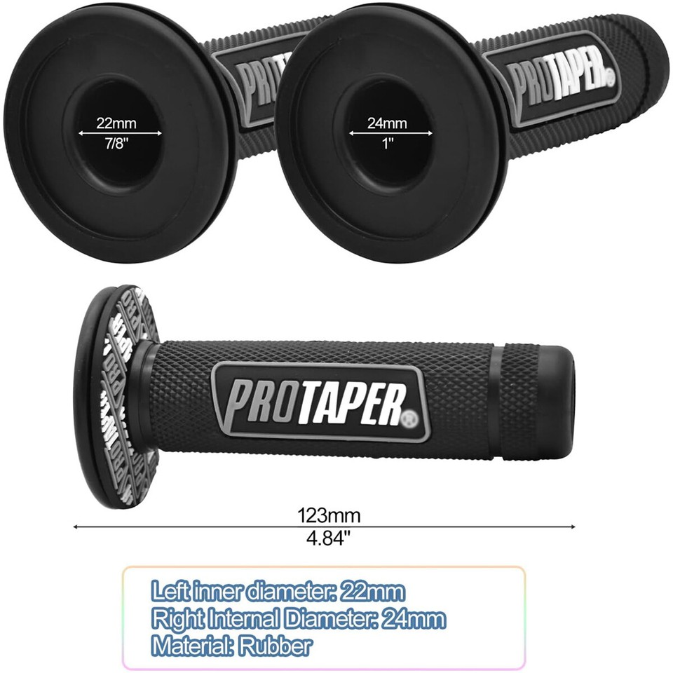 Motorcycle Pro Taper 7/8" Hand Grips Handle Bar For Pit Dirt Bike ATV ...
