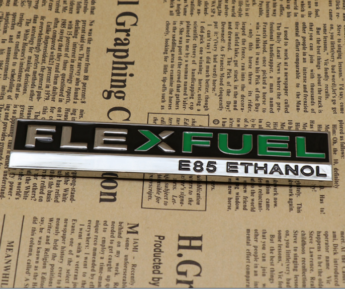 2x Metal Chrome Flex Fuel E85 Ethanol Car Trunk Rear Emblem Badge Decal ...