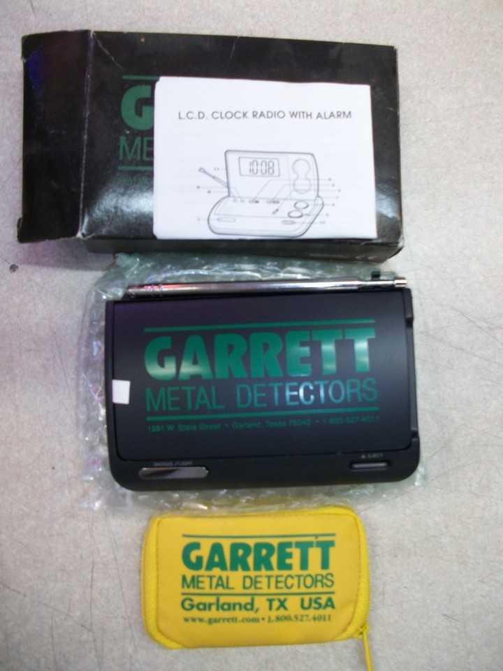 Garrett Metal Detectors Lot , LCD Clock Radio w/Alarm, Sewing Kit, 50 ...