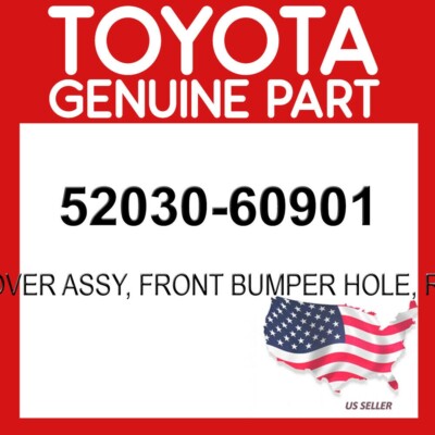Toyota Genuine 52030-60901 Cover Assy Front Bumper Hole RH OEM ...