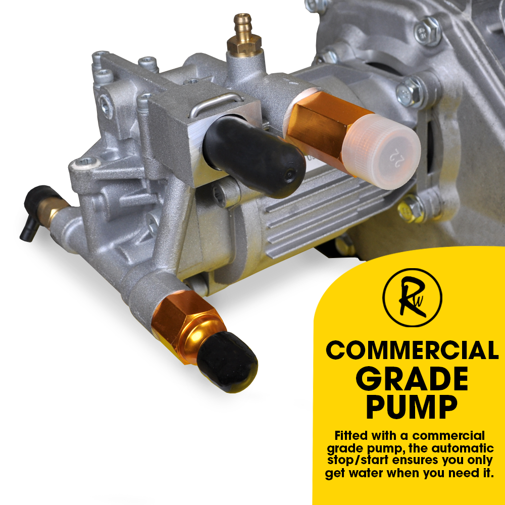 RocwooD Petrol Pressure Washer 3950 PSI 7HP 10 Litre High Power Jet ...