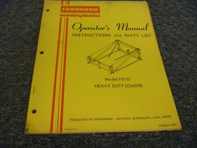 Manuals & Books - Farmhand Loader