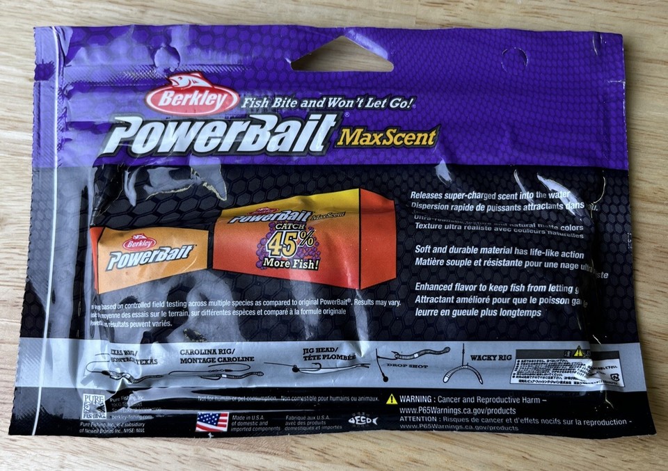 Berkley PowerBait MaxScent Lil' General 2.75” Rusty Craw Worm Bait | eBay