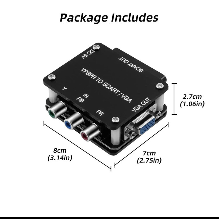 Component YPbPr to RGBS/VGA Converter for Retro Game Console/Set-top ...