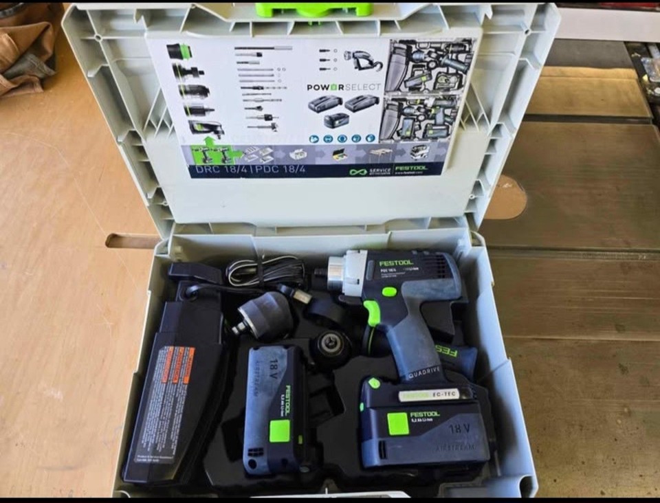 New Festool Quadrive PDC 18/4 Li 5,2 set Cordless percussion Drill. | eBay