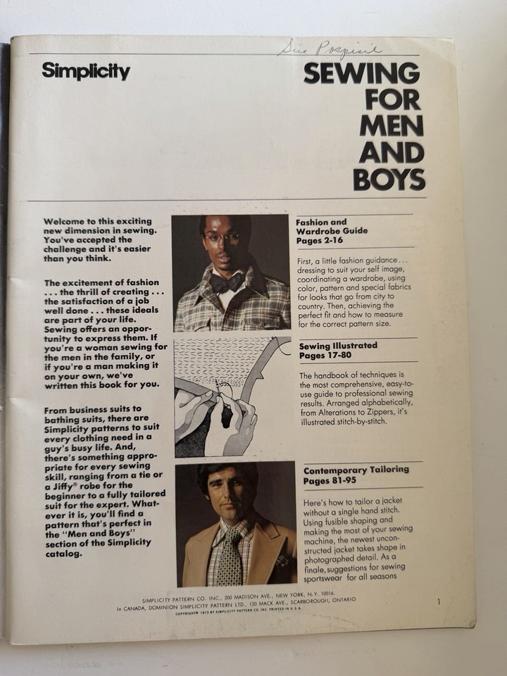 Simplicity's Vintage Magazines 1973 - 2 Simply Tailoring & Sewing For ...
