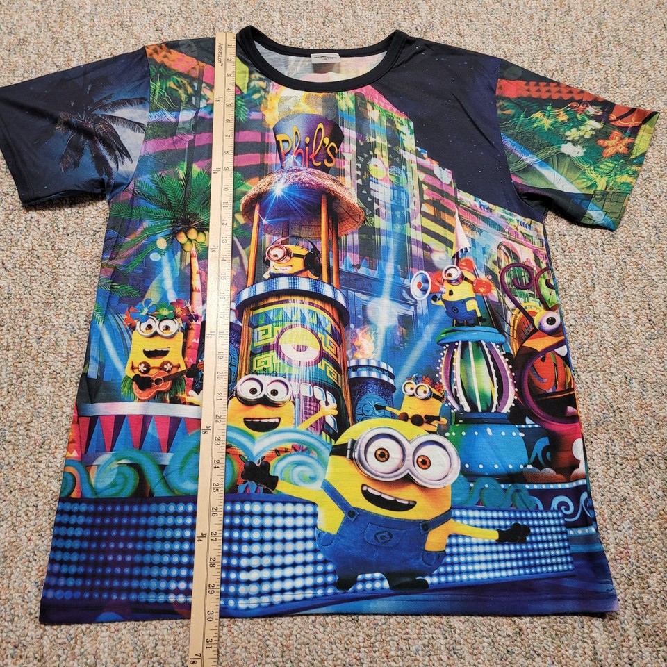 Despicable Me Minions Shirt Mens XL Colorful Neon City Universal Japan ...