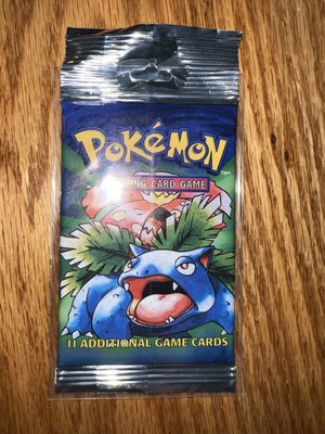 1999 Pokemon Base Set Unlimited Long Crimp Booster Pack | Hanger ...