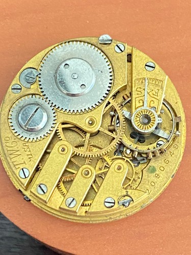 VINTAGE 34.5MM TRENTON POCKET WATCH MOVEMENT, GR. 309, RUNNING, YEAR ...
