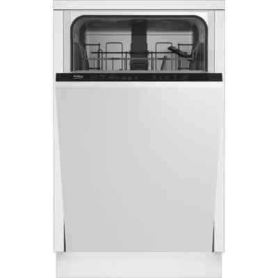 Beko DIS15020 Fully Integrated Dishwasher Slimline 45cm 10 Place Black ...