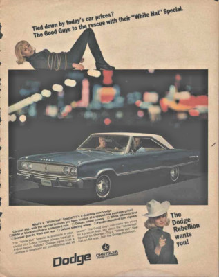 1967 Dodge Coronet Pamela Austin Good Guys White Hat Sale Advertisement ...