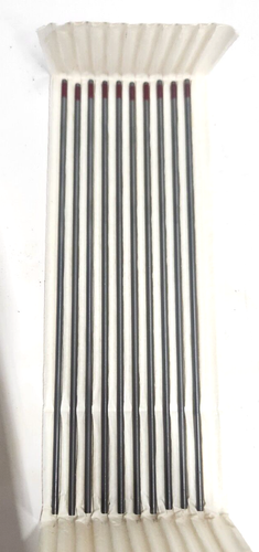 HELIARC 2% THORIA TUNGSTEN ELECTRODES 10 PCS 3/32" DIA 7" LENGTH PART ...