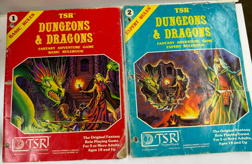 Set of 2 TSR Dungeons & Dragons Basic Rules & Expert Rules 1981 1st Printing PB | eBay