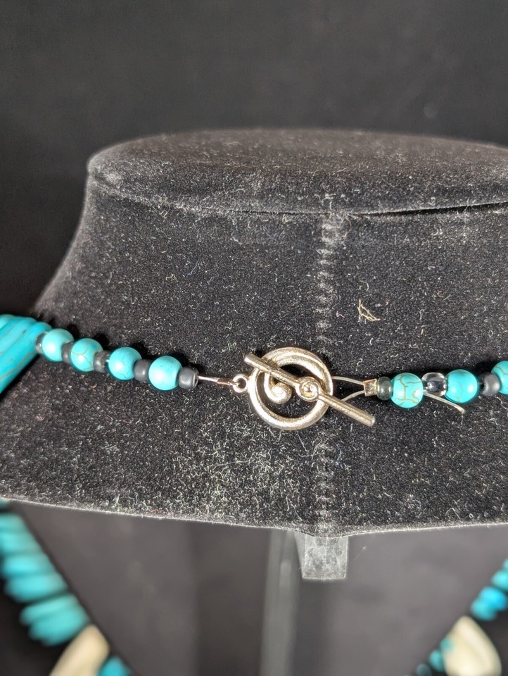 Turquoise And Horse Tooth Necklace Native American Navajo Vintage 30 ...