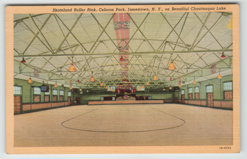 Postcard Linen Skateland Roller Skating Rink in Jamestown, NY. | eBay