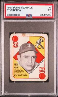 1951 Topps Red Back #1 Yogi Berra PSA 1 Yankees (7390) | eBay
