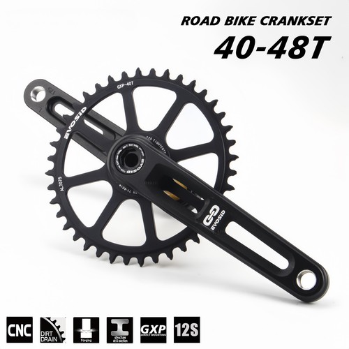 Ultralight Road Crankset 40 42 44T Single Chainring Hollow Tech Crank ...