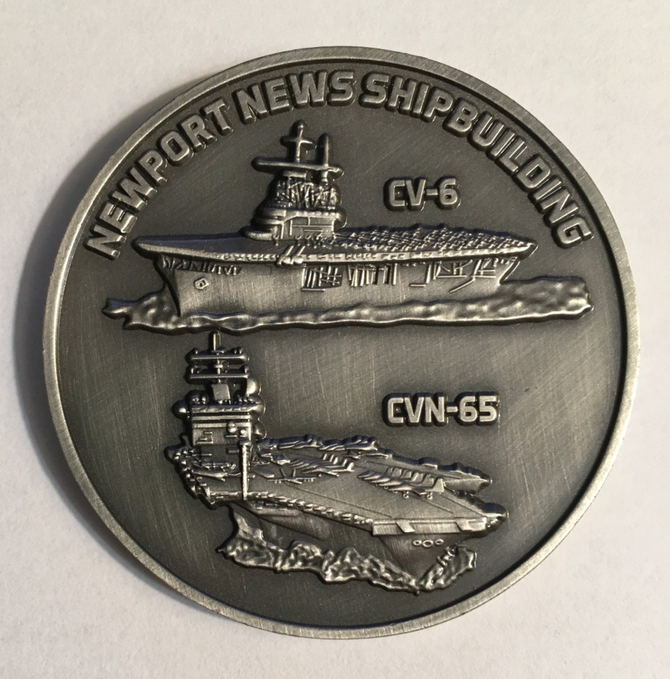USS ENTERPRISE CVN-80 CHALLENGE COIN - '3' ENTERPRISES BUILT BY NNS CV ...