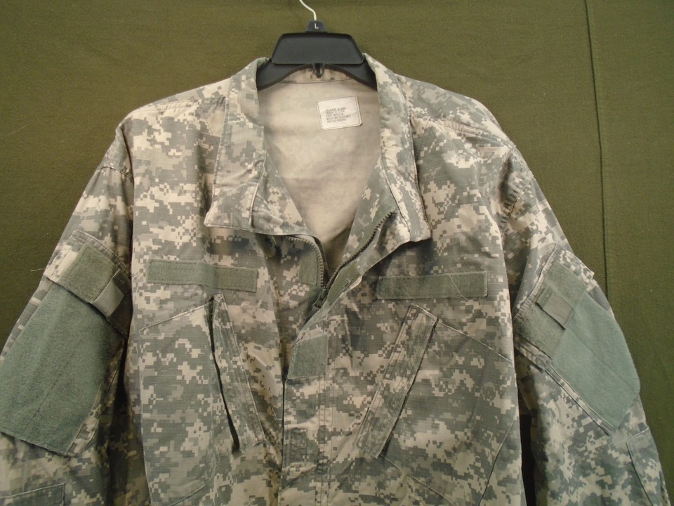 US Military Army Combat Uniform ACU Camo Coat Shirt XX-Large X-Long ...