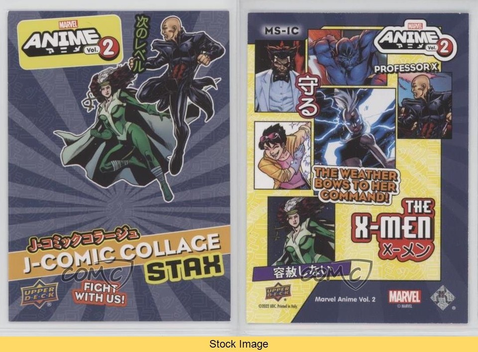 2023 Upper Deck Marvel Anime Vol 2 Stax X-Men Rogue Professor X #MS-1C ...