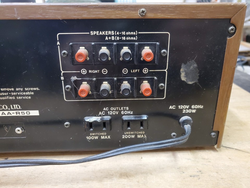 Vintage Akai AA-R50 AM/FM Stereo Receiver, Silver Face, For Parts or ...
